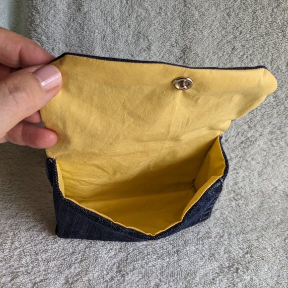 Hand Crafted | Bags | Handmade Denim Pouch Luggage Tag Purse Set 3 ...